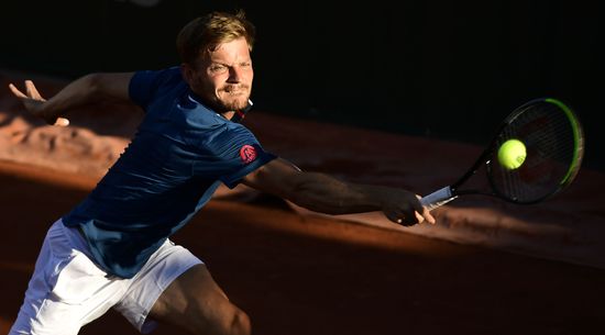 David Goffin Belgium Hits Backhand During Editorial Stock Photo - Stock ...