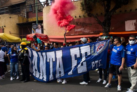 Cruz Azul Fans Arrive Azteca Stadium Editorial Stock Photo - Stock ...