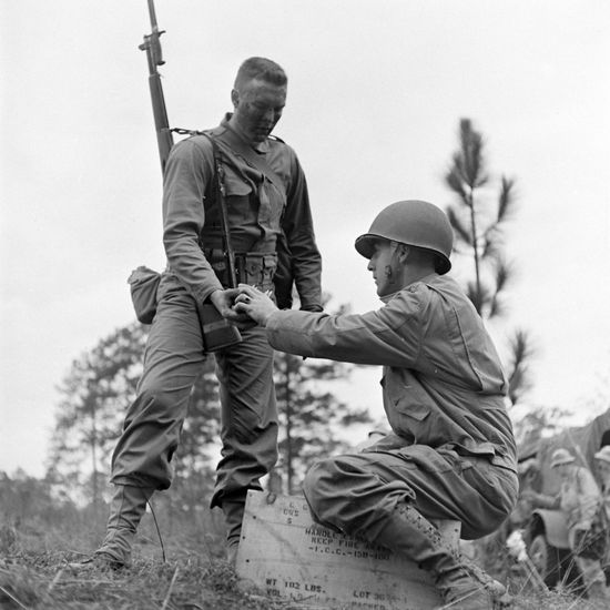 Soldier Carrying Rifle During Training Fort Editorial Stock Photo ...