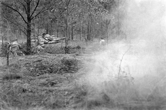 Soldiers Lying Prone On Ground During Editorial Stock Photo - Stock ...