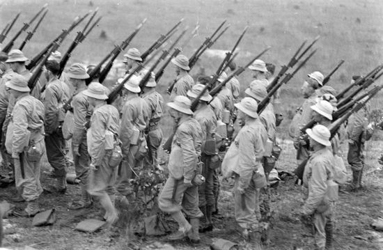 Soldiers Marching Rifles During Training World Editorial Stock Photo ...