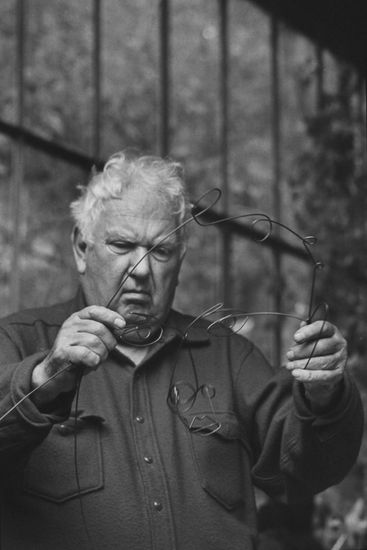 Sculptor Alexander Calder Fashioning Selfportrait Wire Editorial Stock ...