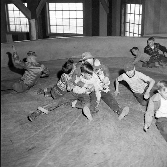 Children Tripping On Spinning Floor During Editorial Stock Photo ...