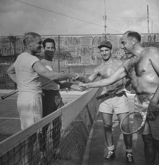 Tennis Player Bobby Riggs 2l Shaking Editorial Stock Photo - Stock ...