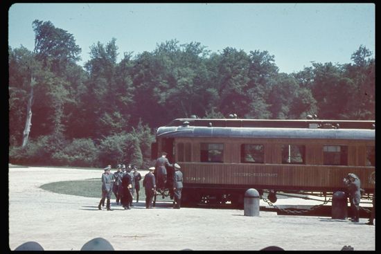 German Leader Adolf Hitler Entering Railroad Editorial Stock Photo ...