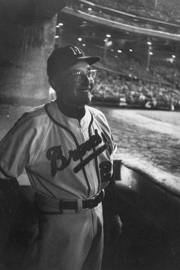Milwaukee Braves Manager Fred Haney Watching Editorial Stock Photo ...