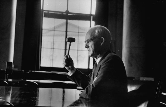 Republican Senator Arthur Watkins Posing His Editorial Stock Photo ...