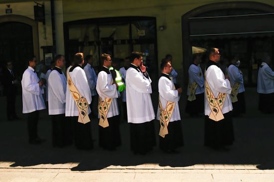 Group Young Priests Seen Shadow During Editorial Stock Photo - Stock ...