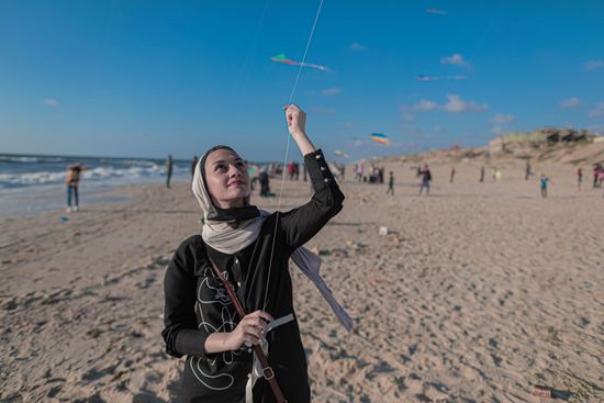 Palestinian Children Flying Kites Bearing Name Editorial Stock Photo ...
