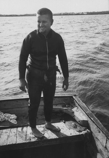 Deep Sea Diver Teddy Tucker Standing Editorial Stock Photo - Stock ...