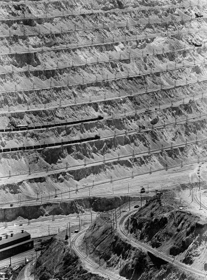 Aerial View Copper Mine Machines Terrace Editorial Stock Photo - Stock ...