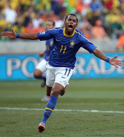 Robinho Brazil Celebrates Scoring Opening Goal Editorial Stock Photo ...