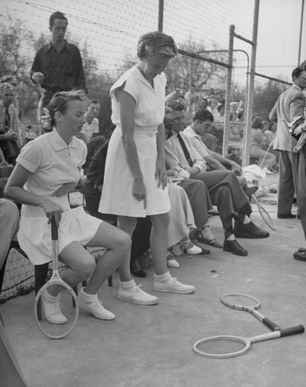 Tennis Player Gussie Moran Sitting On Editorial Stock Photo - Stock ...