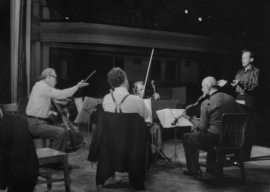 Milton Katims R Conducting Budapest String Editorial Stock Photo ...