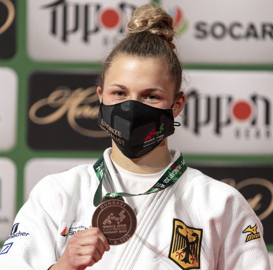 Bronze Medalist Theresa Stoll Germany Poses Editorial Stock Photo ...