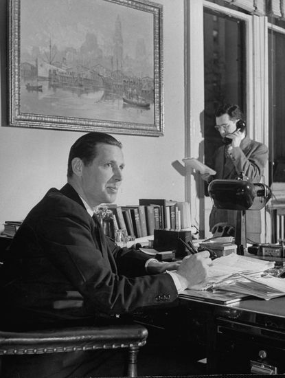 Mayor Maurice J Tobin Sitting His Editorial Stock Photo - Stock Image ...