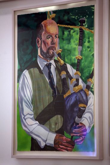 Portrait Bagpipe Playing Professor Calum Semple Editorial Stock Photo ...