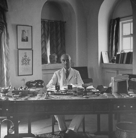 Sir Harold Macmichael Sitting His Office Editorial Stock Photo - Stock ...