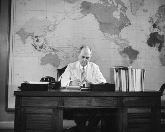 Admiral William D Leahy Working His Editorial Stock Photo - Stock Image ...