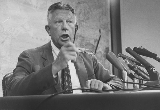 Neil H Mcelroy Press Conference Editorial Stock Photo - Stock Image ...