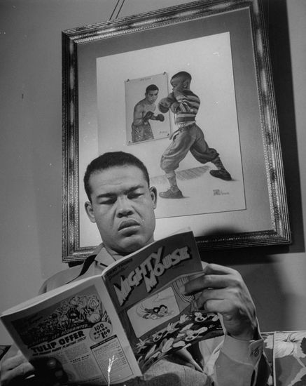 Boxer Joe Louis Sitting His Harlem Editorial Stock Photo - Stock Image ...