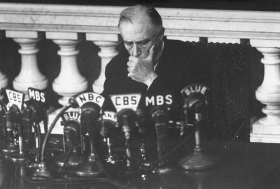 President Franklin D Roosevelt Sitting Front Editorial Stock Photo ...