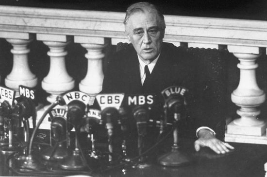 President Franklin D Roosevelt Sitting Front Editorial Stock Photo ...