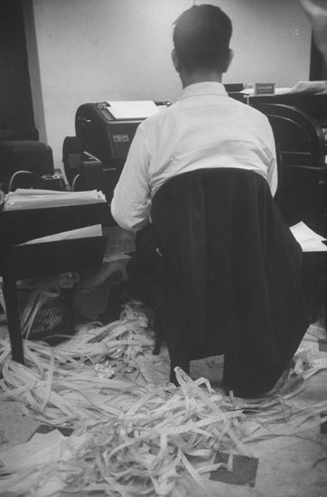 Arthur C Davis Using Teletype Editorial Stock Photo - Stock Image | Shutterstock