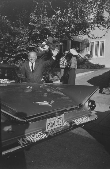 Governor Goodwin J Knight During His Editorial Stock Photo - Stock ...