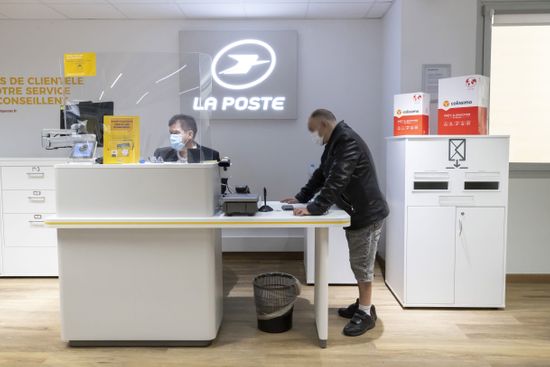Customer Ticket Office La Poste Marche Editorial Stock Photo - Stock ...