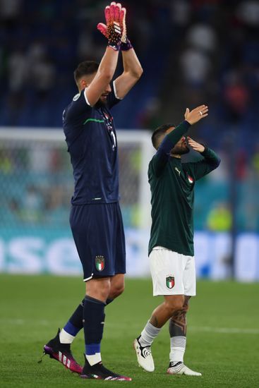Gianluigi Donnarumma Italylorenzo Insigne Italy During Editorial Stock ...