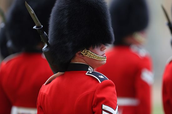 F Company Scots Guards Attend Military Editorial Stock Photo - Stock ...