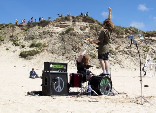 Protest Band Raises Noise Resist G7 Editorial Stock Photo - Stock Image ...