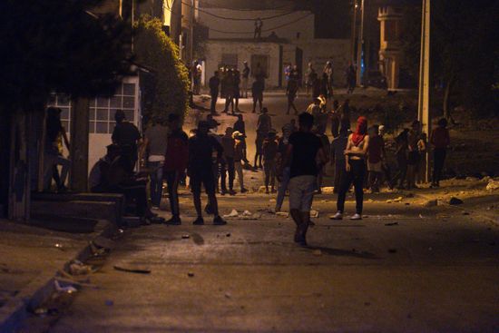 Protesters Throw Rocks Solid Objects On Editorial Stock Photo - Stock ...