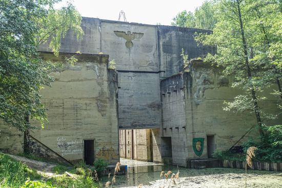 Remains Nazi Insignia On Unfinished Sluice Editorial Stock Photo ...