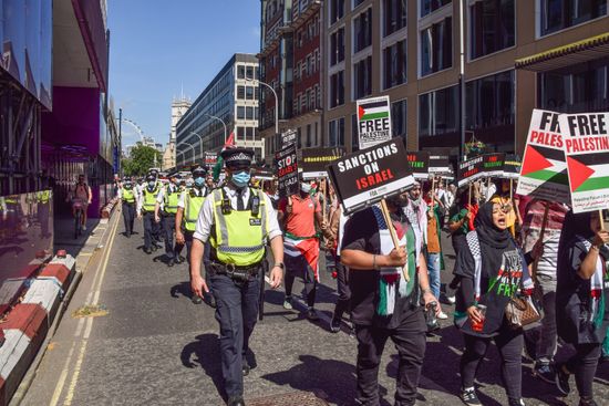 Protesters March Placards Through Central London Editorial Stock Photo ...