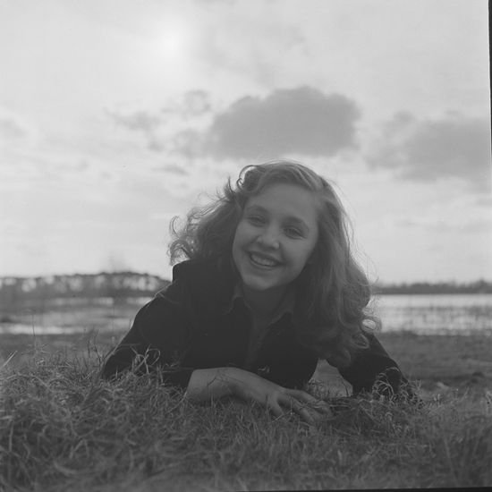 German Actress Susanne Korber Lying On Editorial Stock Photo - Stock ...