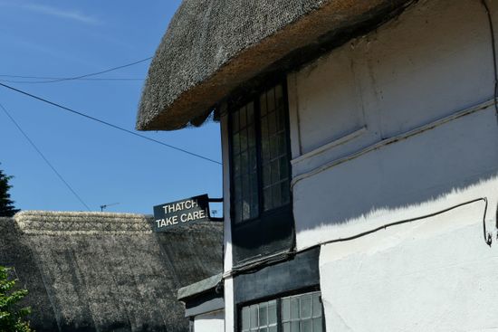Thatch Take Care Sign Put On Editorial Stock Photo - Stock Image ...