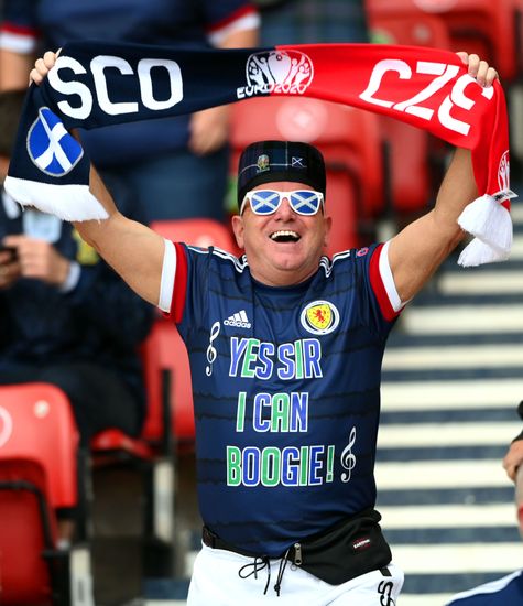 Scottish Fan Cheers Prior Uefa Euro Editorial Stock Photo - Stock Image ...