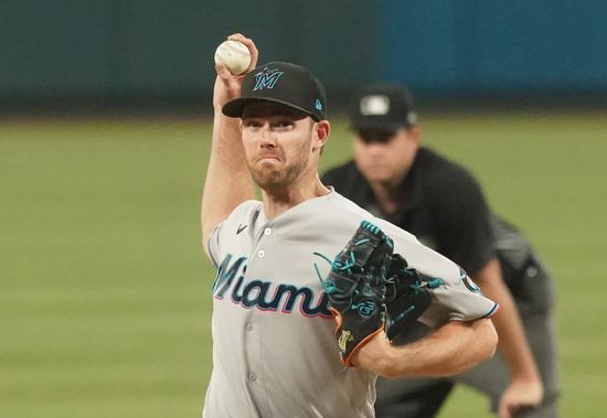 Miami Marlins Pitcher Anthony Bender Delivers Editorial Stock Photo ...
