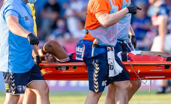 Wakefields Bill Tupou Stretchered Field After Editorial Stock Photo ...