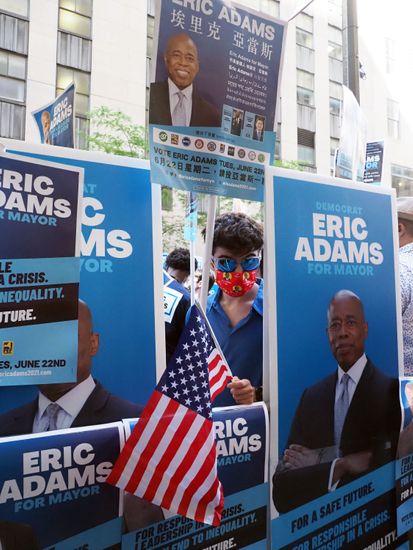 Eric Adams Supporters Predebate Rally Final Editorial Stock Photo ...