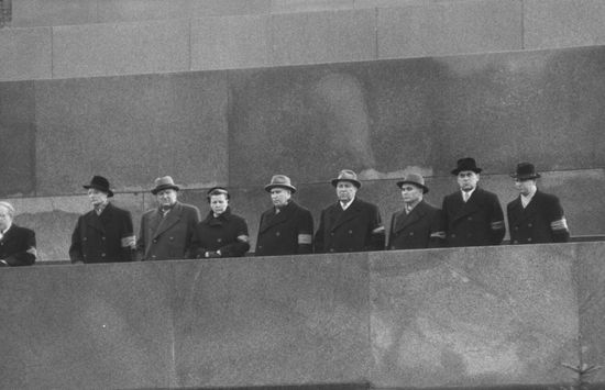 Russian Officials Mikhail Suslov 2l Frol Editorial Stock Photo - Stock ...