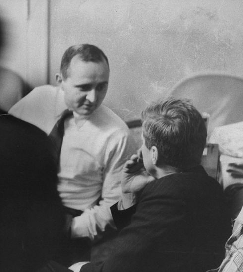 Opinion Pollster Louis Harris Talking Sen Editorial Stock Photo - Stock ...