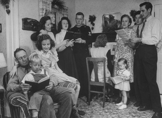 James Ferdinand Irwins Family Singing Carols Editorial Stock Photo ...