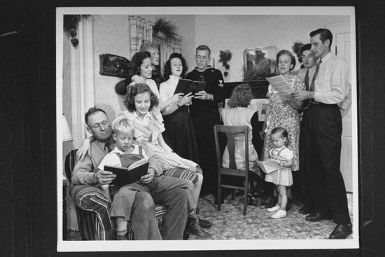 James Ferdinand Irwins Family Singing Carols Editorial Stock Photo ...