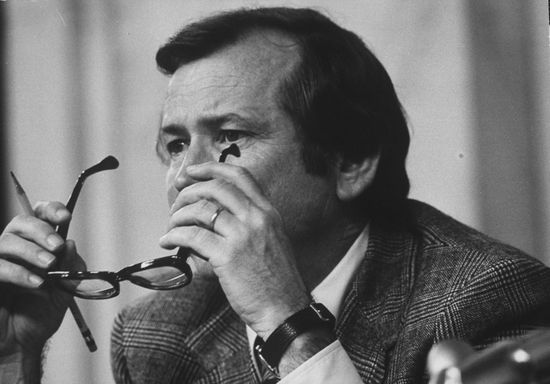 Sen Howard Baker Questioning Witness Unseen Editorial Stock Photo ...
