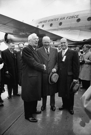 Sen Homer Ferguson L Welcoming Pres Editorial Stock Photo - Stock Image ...