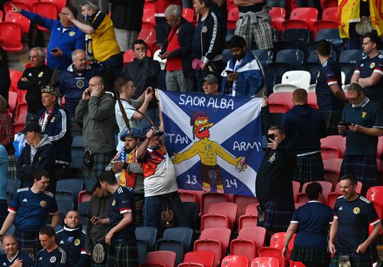 Supporters Scotland Cheer Prior Uefa Euro Editorial Stock Photo - Stock ...