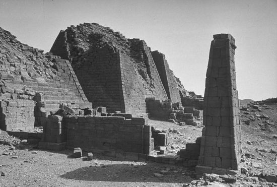 Crumbling Ruins Pyramids Meroe Egypt 1947 Editorial Stock Photo - Stock ...